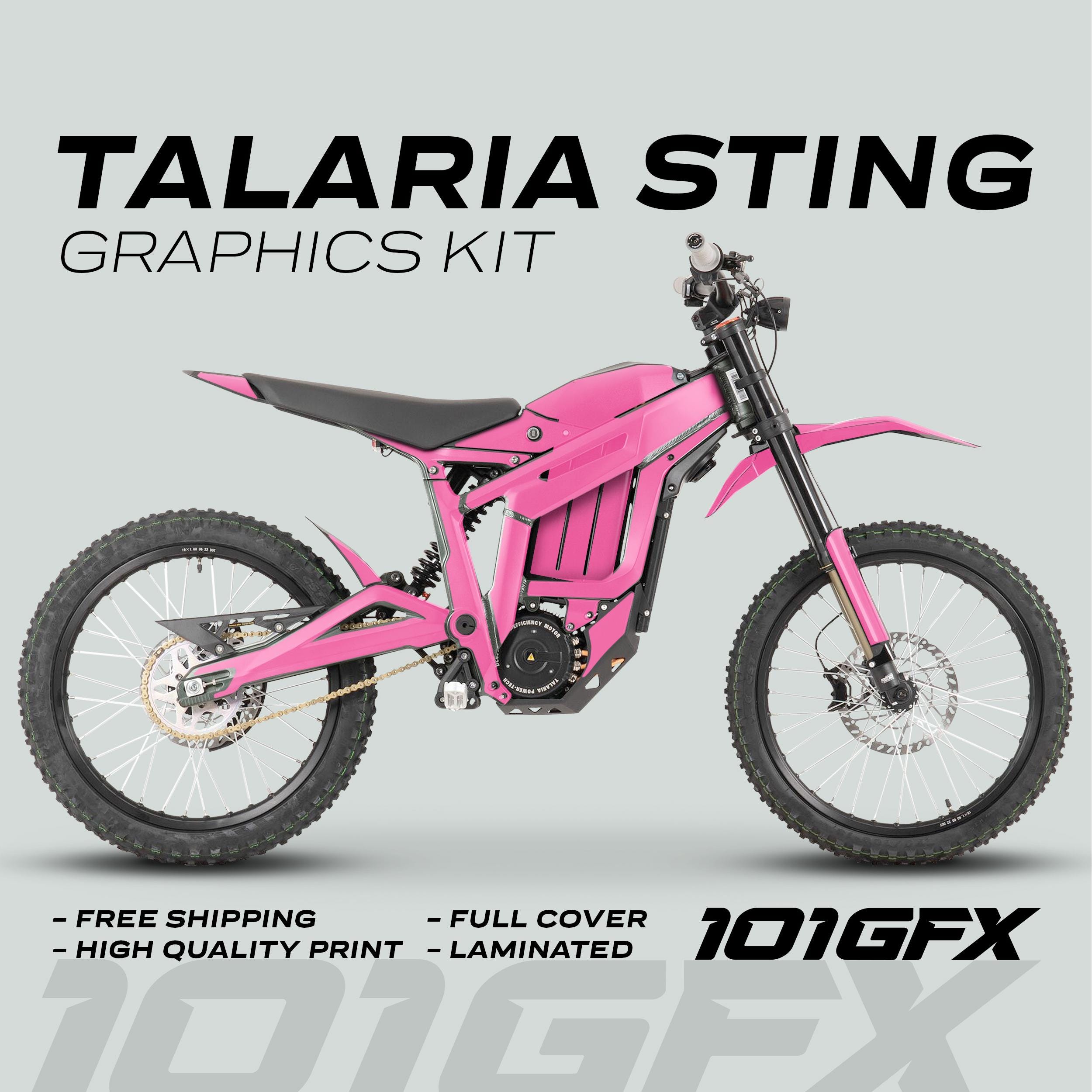 Talaria Sting R Graphics Kit SOLID COLOR PINK Decals Stickers Laminated ...