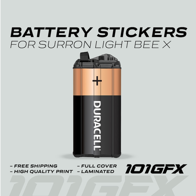 Surron Light Bee X Battery Stickers DURACELL ONE Battery Decals ...