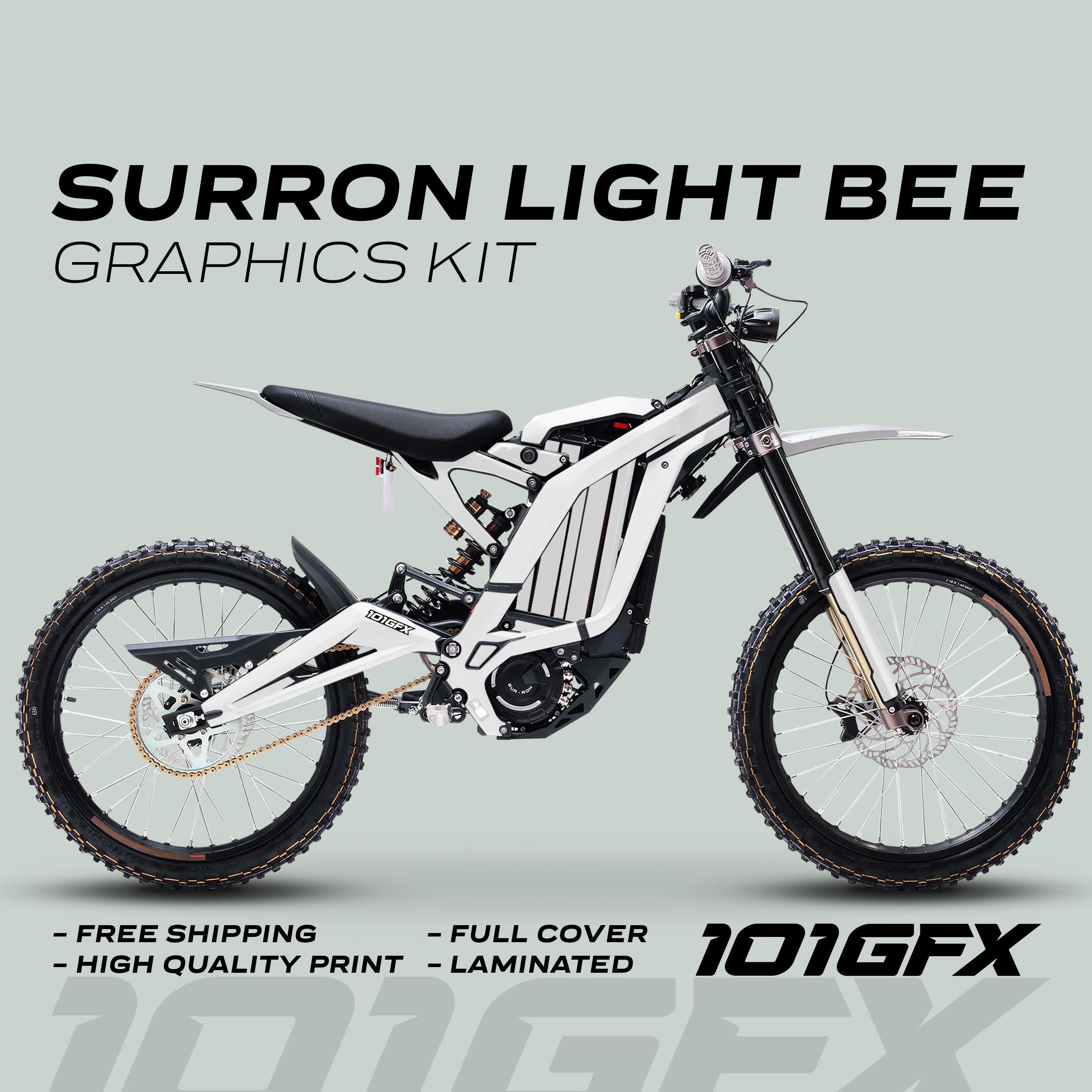 Surron Light Bee X Graphics Kit MONO COLOR WHITE Stickers Color Change ...