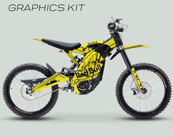 Surron Light Bee X Graphics Kit CARBON ORIGINAL Decals Stickers ...
