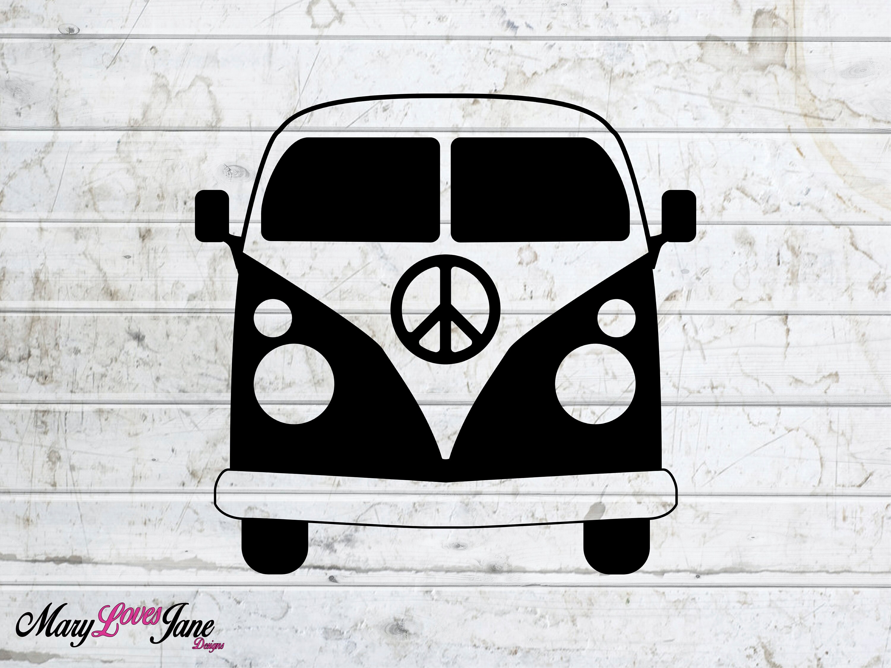 Peace Van Vinyl Decal Peace Bus Vinyl Sticker Car Window - Etsy