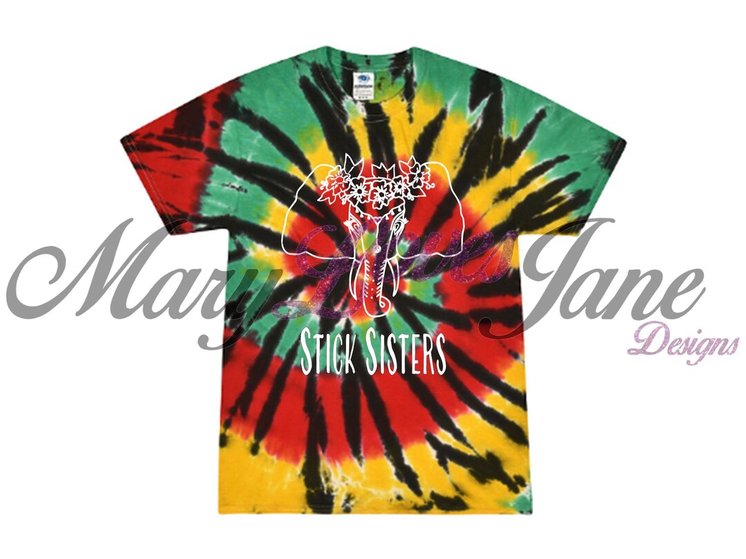 Stick Sisters Rasta Tie Dye T-shirt - Etsy