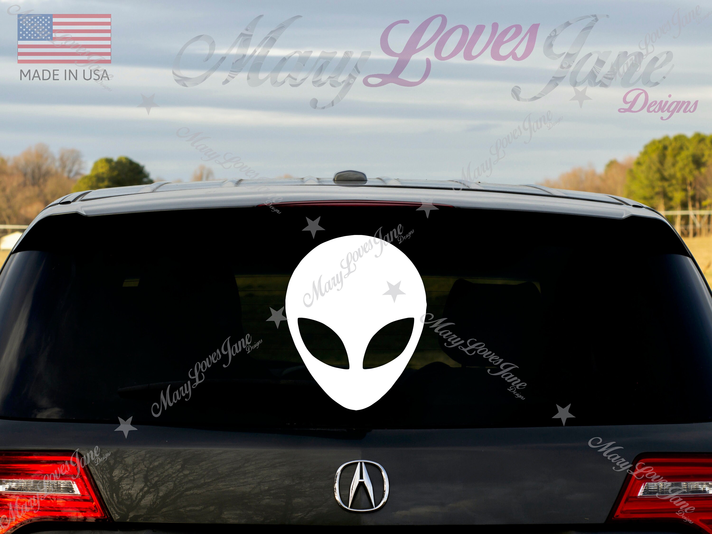 Alien Vinyl Decal Alien Vinyl Sticker Car Window - Etsy