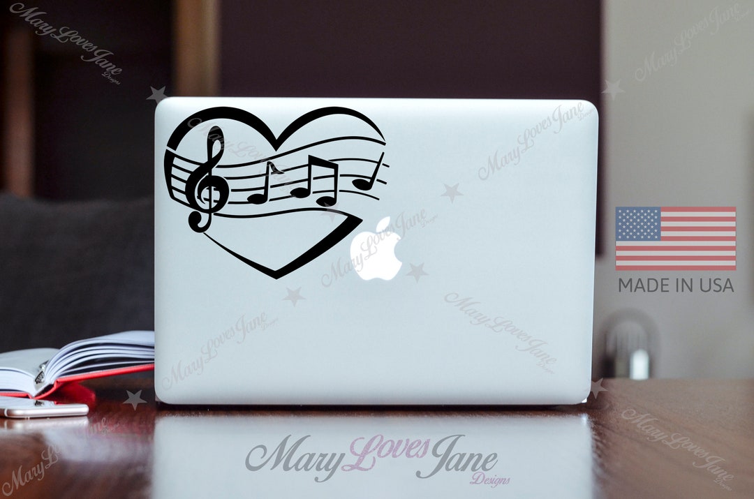 Love Music Vinyl Decal Love Music Vinyl Sticker Car Window Laptop ...