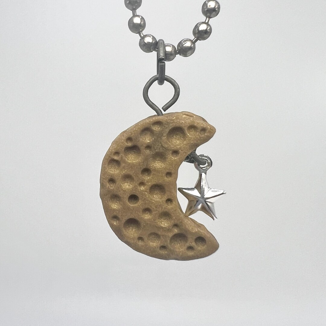 Gold Metallic Moon Polymer Clay Pendant - 3/4in (.75) - Etsy