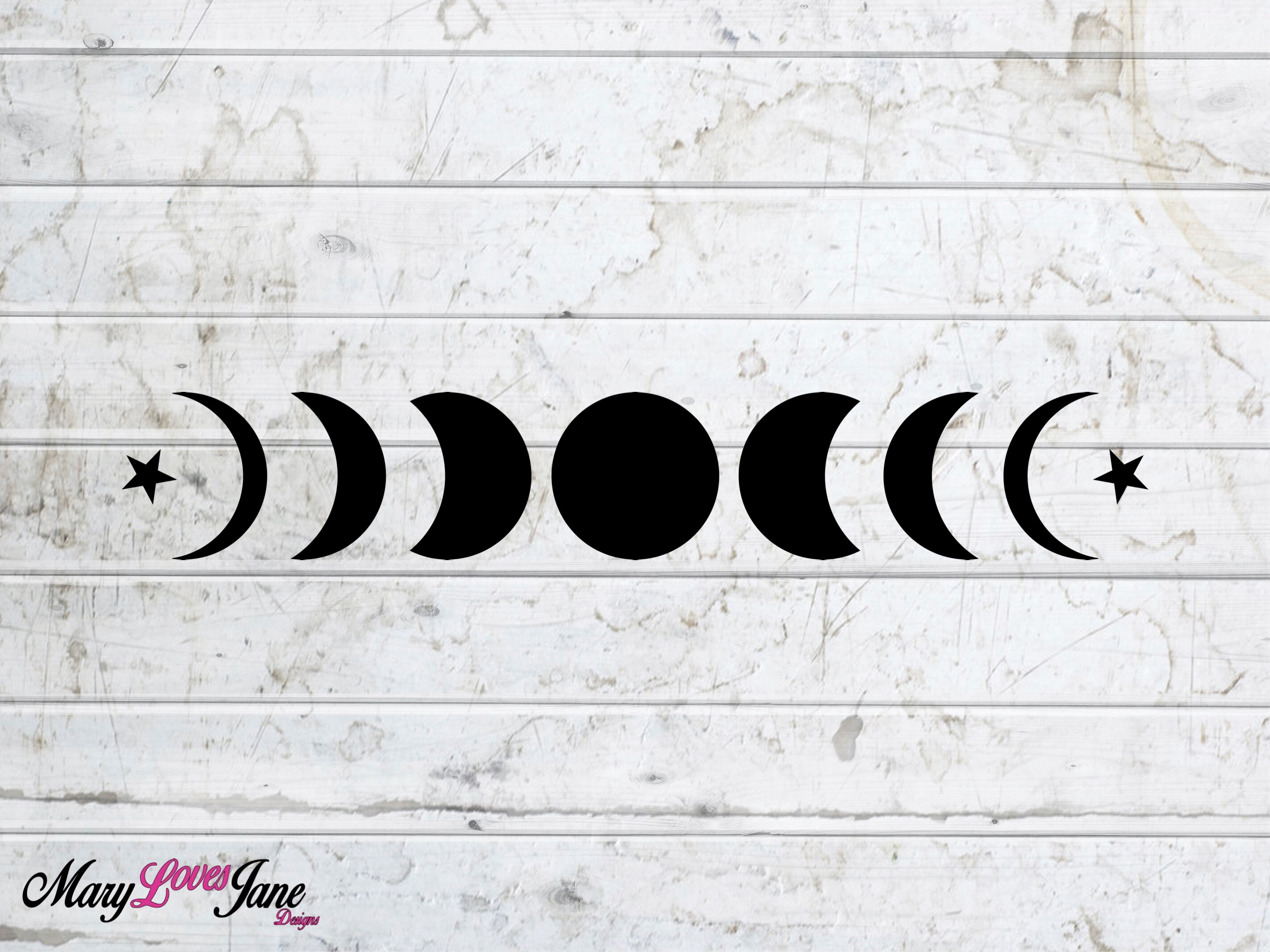 Moon Phases Vinyl Decal Moon Vinyl Sticker Car Window - Etsy