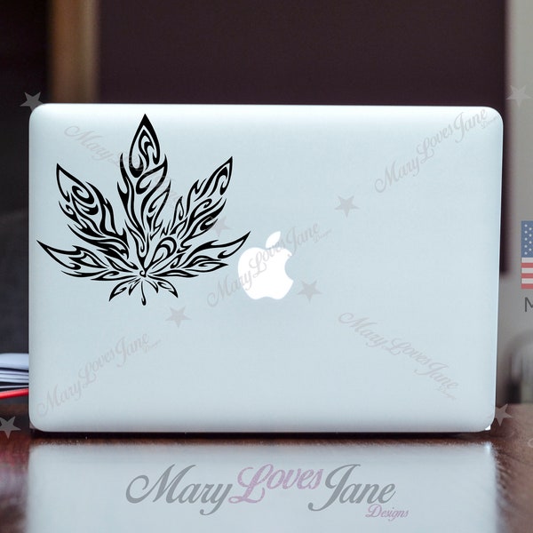 Weed Leaf Vinyl Window Sticker - Etsy