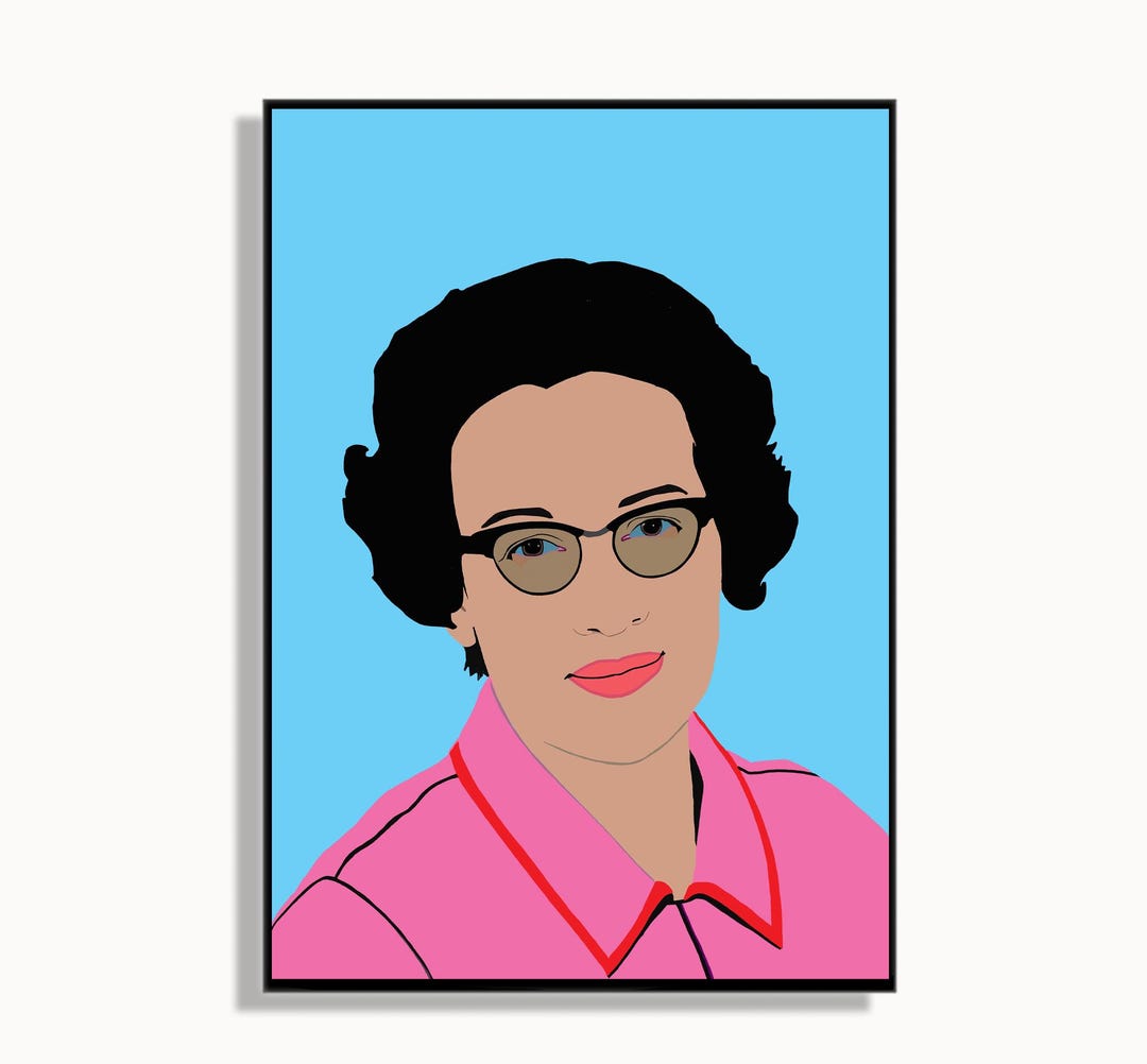 Katherine Johnson Print, Nasa Shero, Feminist Wall Art, Ladies of ...