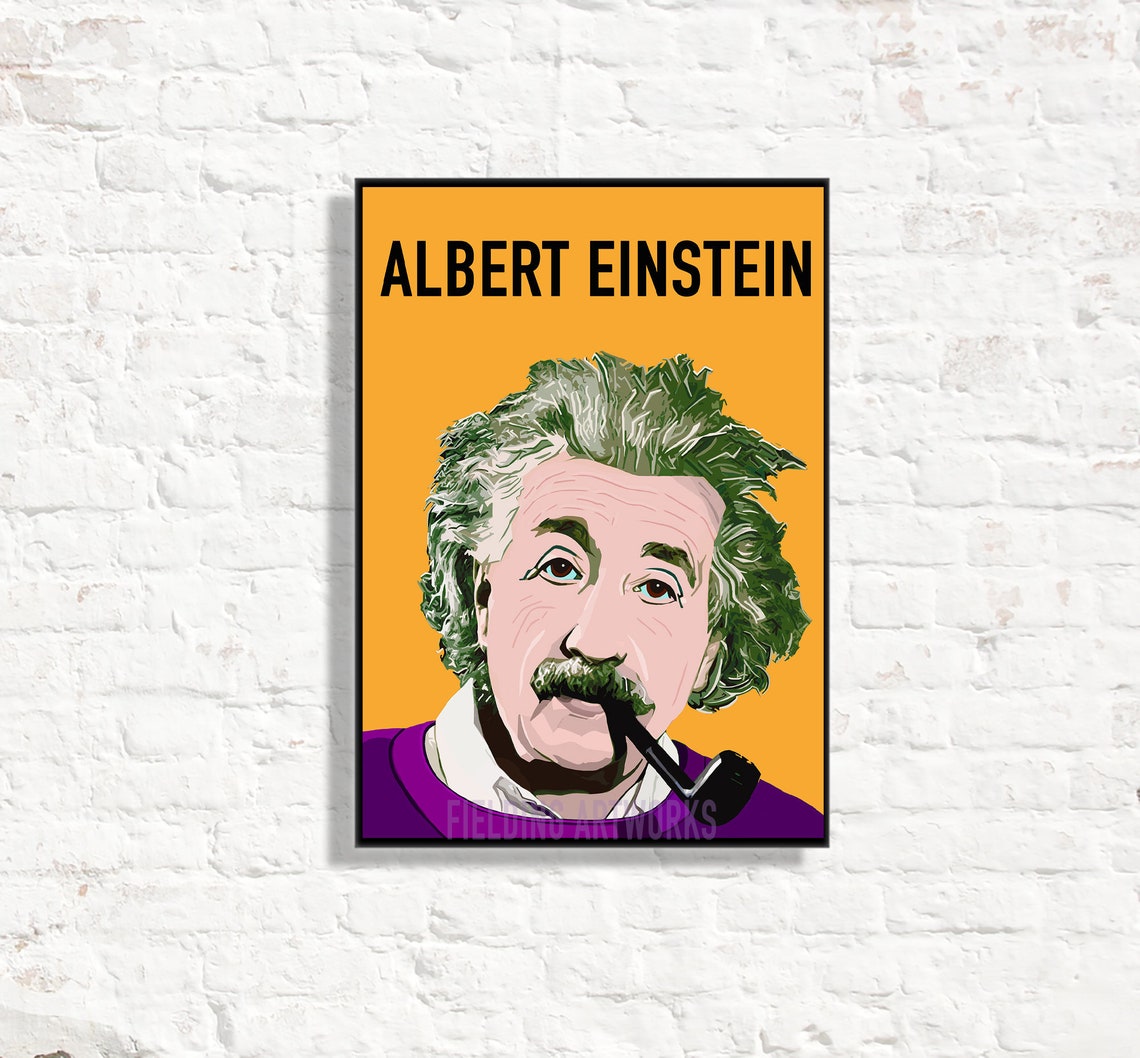 Albert Einstein Print, Einstein Patent, Library Wall Art, Classroom ...