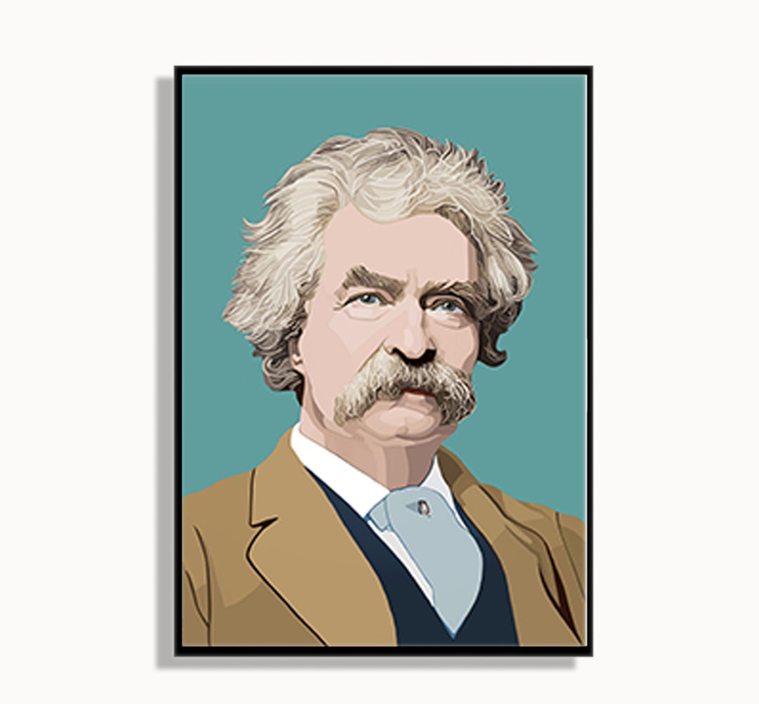 Mark Twain Poster, Mark Twain Print, Literary Icon, Classroom Decor ...