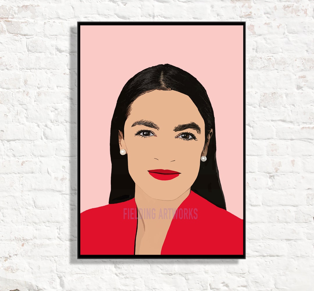 Alexandria Ocasio-cortez Print, New York Political Print, AOC Print ...
