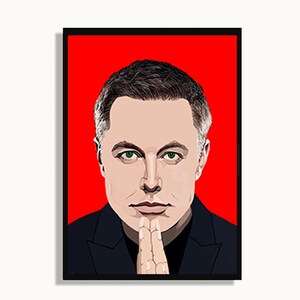 Elon Musk Poster Print | Inspirational Wall Art | Tech Visionary Quote ...