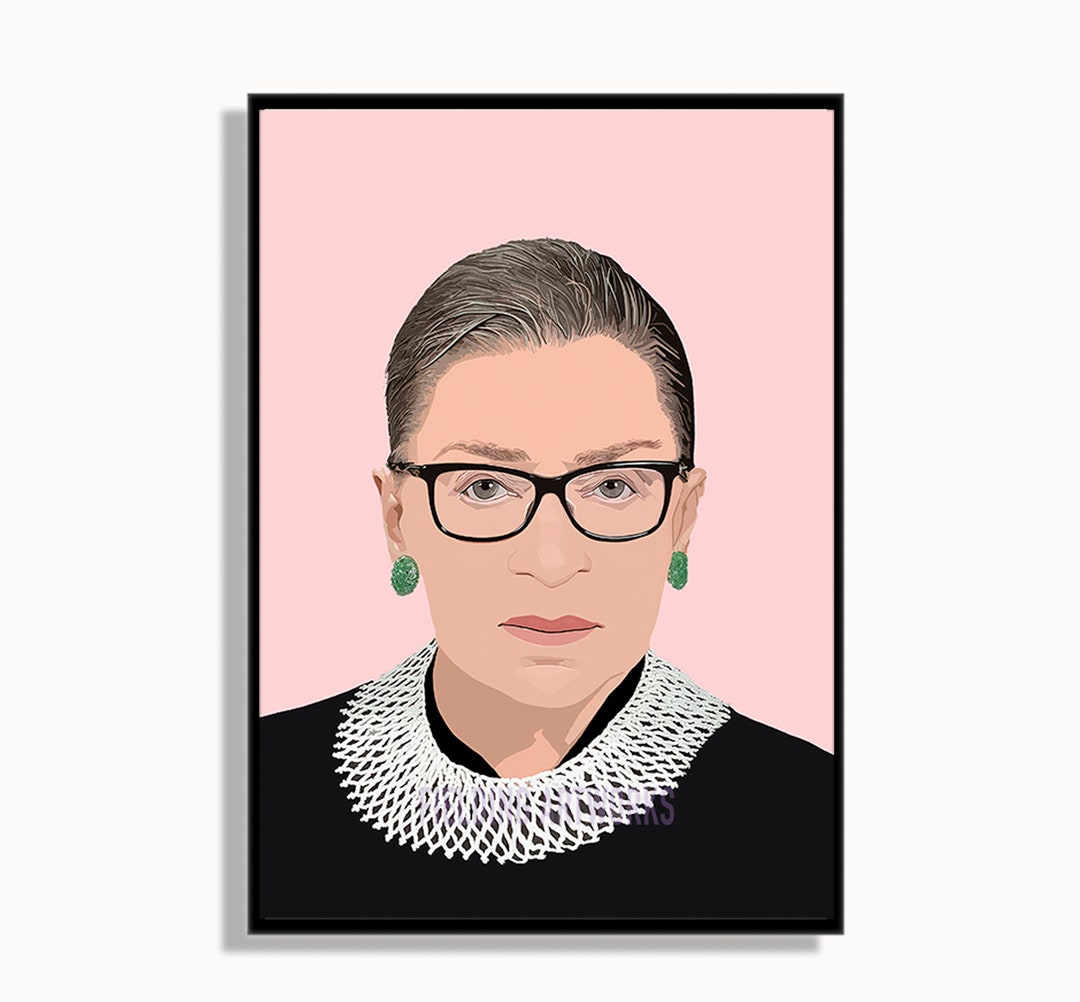 Ruth Bader Ginsburg Print, Feminist Icon, RBG, Supreme Court Judge ...