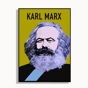Karl Marx Poster Marx Print Philosophy Artwork, Political Revolutionary ...