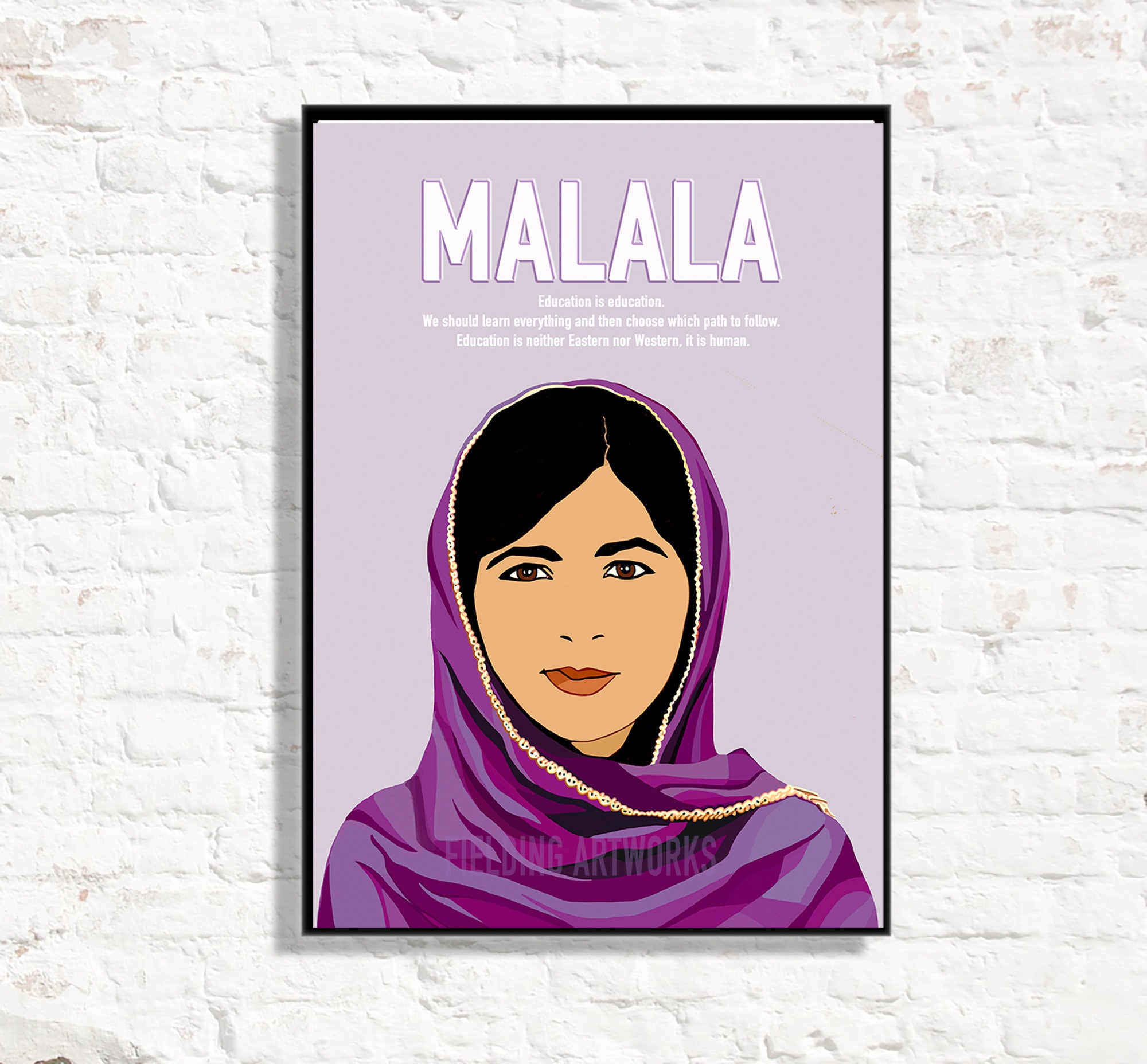 Malala Yousafzai Print Feminist Artwork Malala Poster - Etsy UK