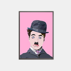 Charlie Chaplin Print, Chaplin Poster, Silent Film Print, Cinema Wall ...