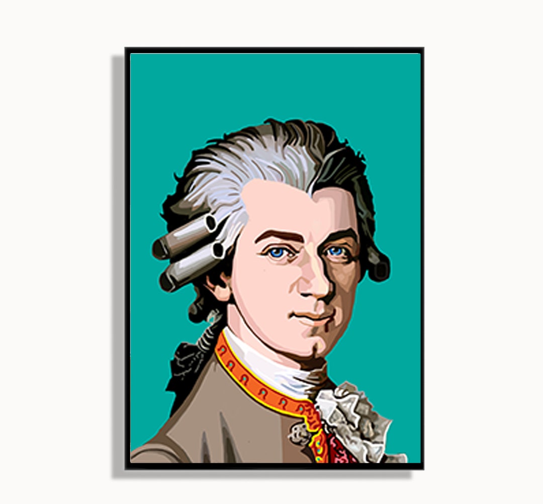 Mozart Poster, Wolfgang Amadeus Mozart Portrait, Composer, Iconic Opera ...