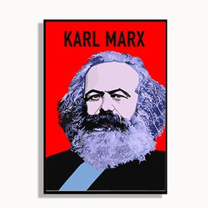 Karl Marx Poster Marx Print Philosophy Artwork, Political Revolutionary ...