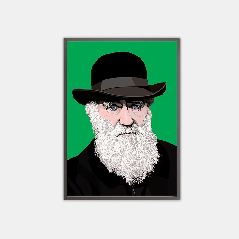 Charles Darwin Pop Art Print: Biologist Classroom Decor - Etsy