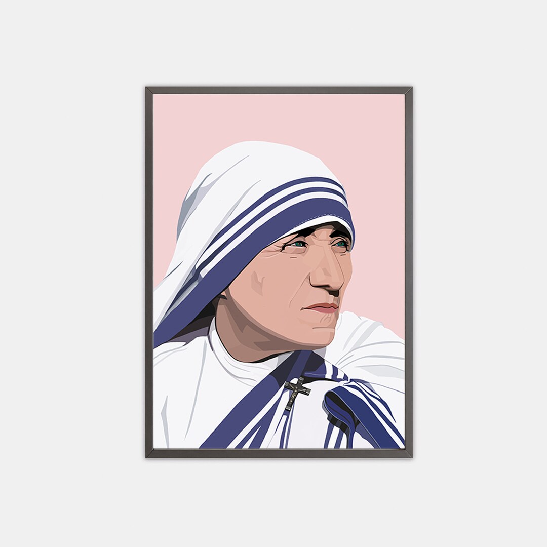 Mother Teresa Print, Unique Print of Mother Teresa, Saint Teresa of ...