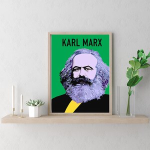 Karl Marx Poster Marx Print Philosophy Artwork, Political Revolutionary ...