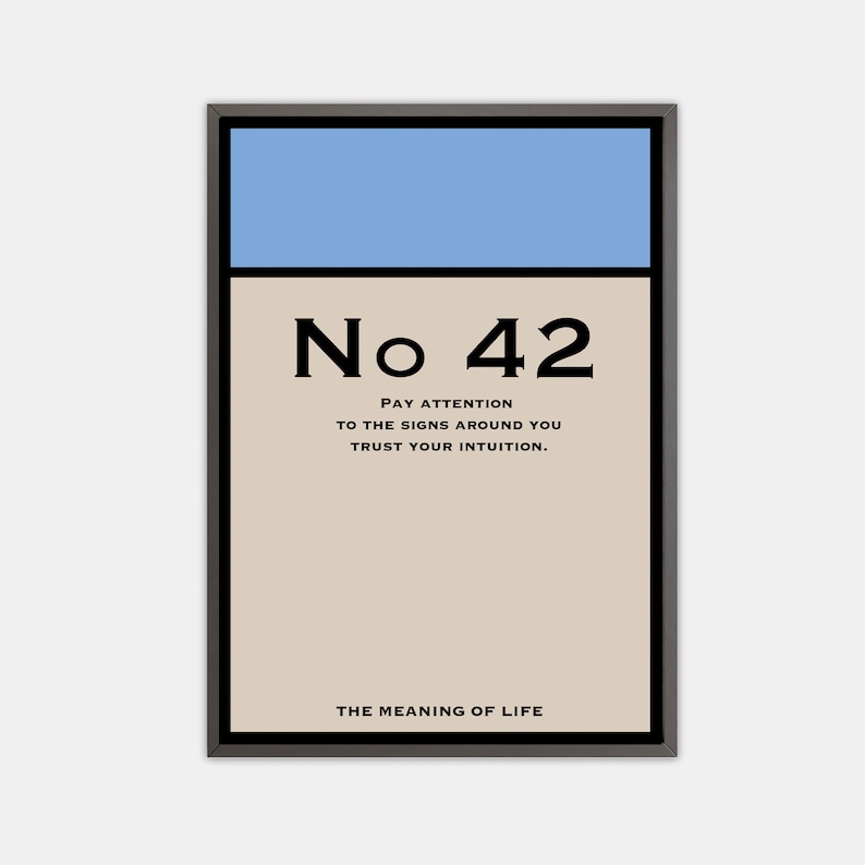Meaning of Life Poster: Hitchhiker's Guide, Galaxy Art (digital ...