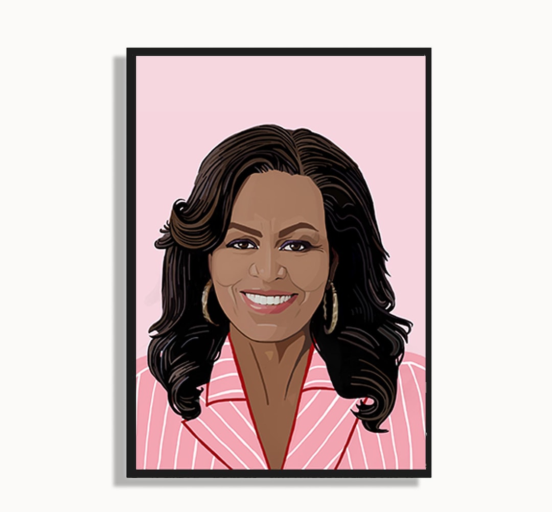 Michelle Obama Print, First Lady, Obama Poster, Wrote Bestseller ...