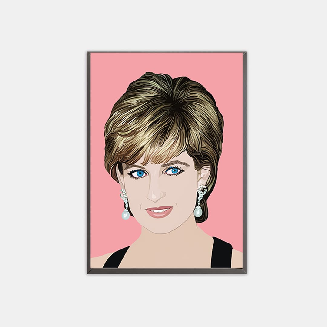 Princess Diana Print, Royal Family Art, Gay Pride, 70th Jubilee ...