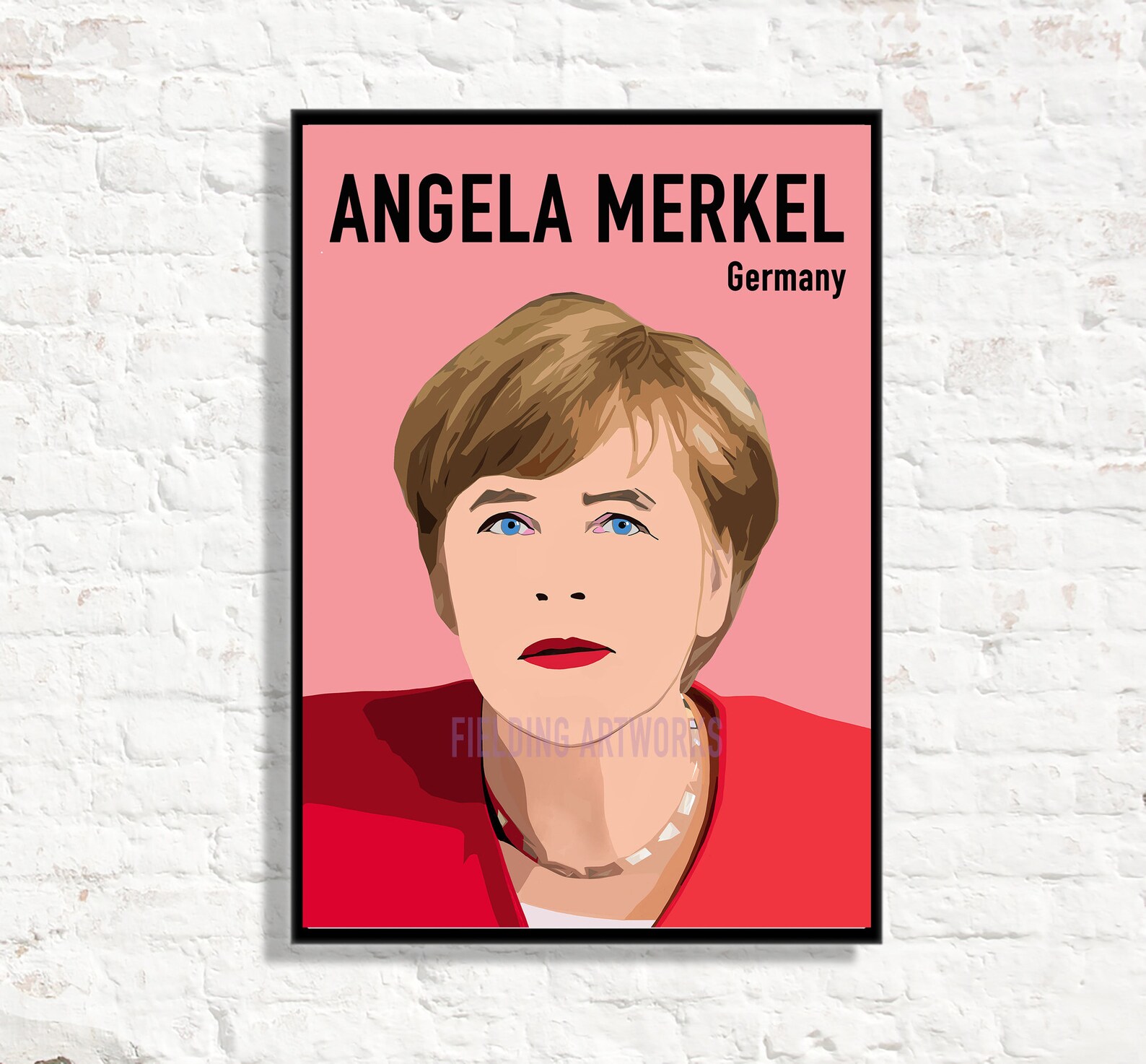 Impresión de Angela Merkel impresión feminista líder - Etsy España