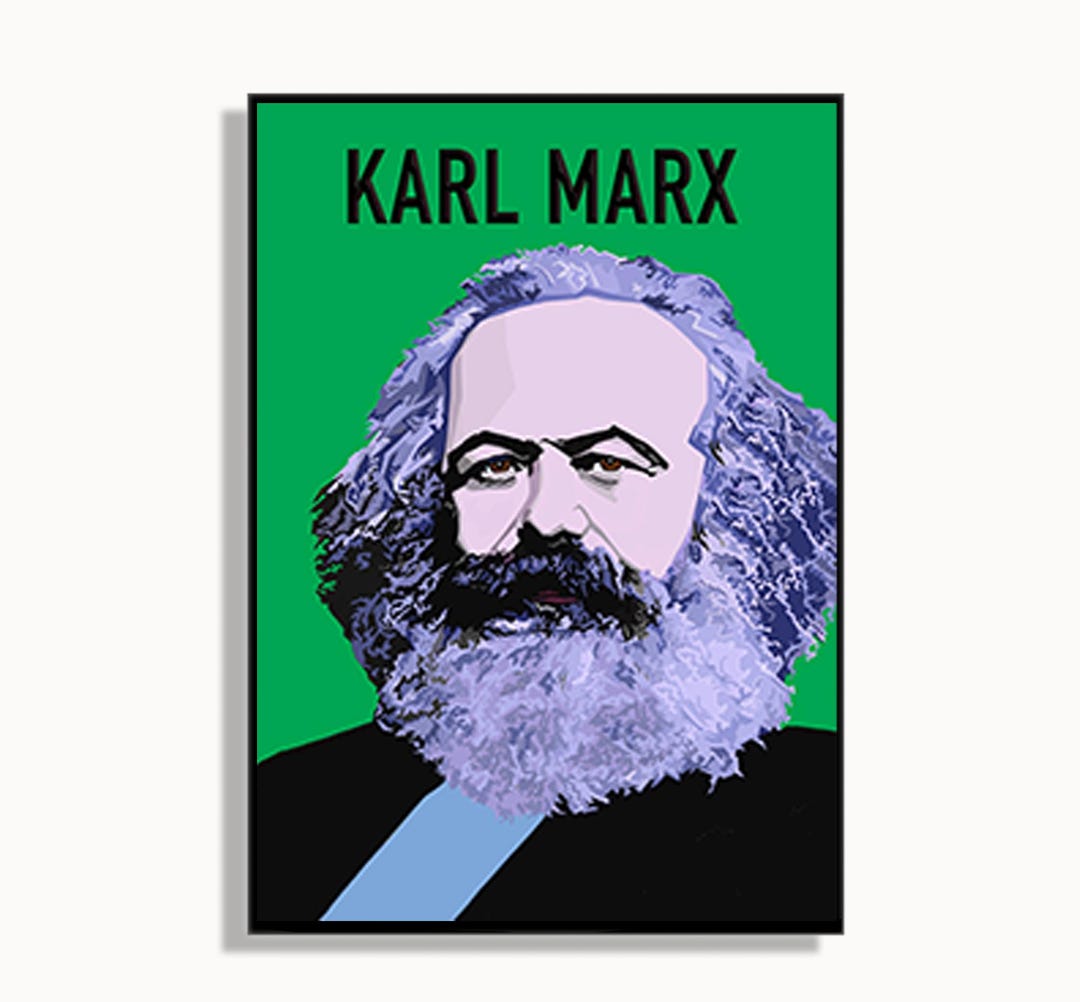 Karl Marx Poster Marx Print Philosophy Artwork, Political Revolutionary ...