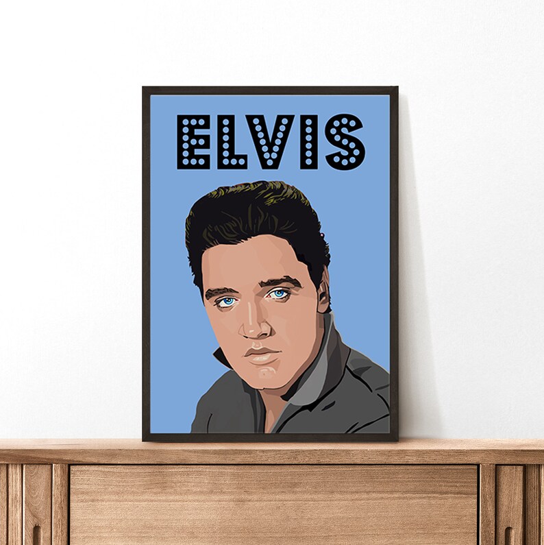 ELVIS POSTER Elvis Presley Print King of Rock and Roll - Etsy