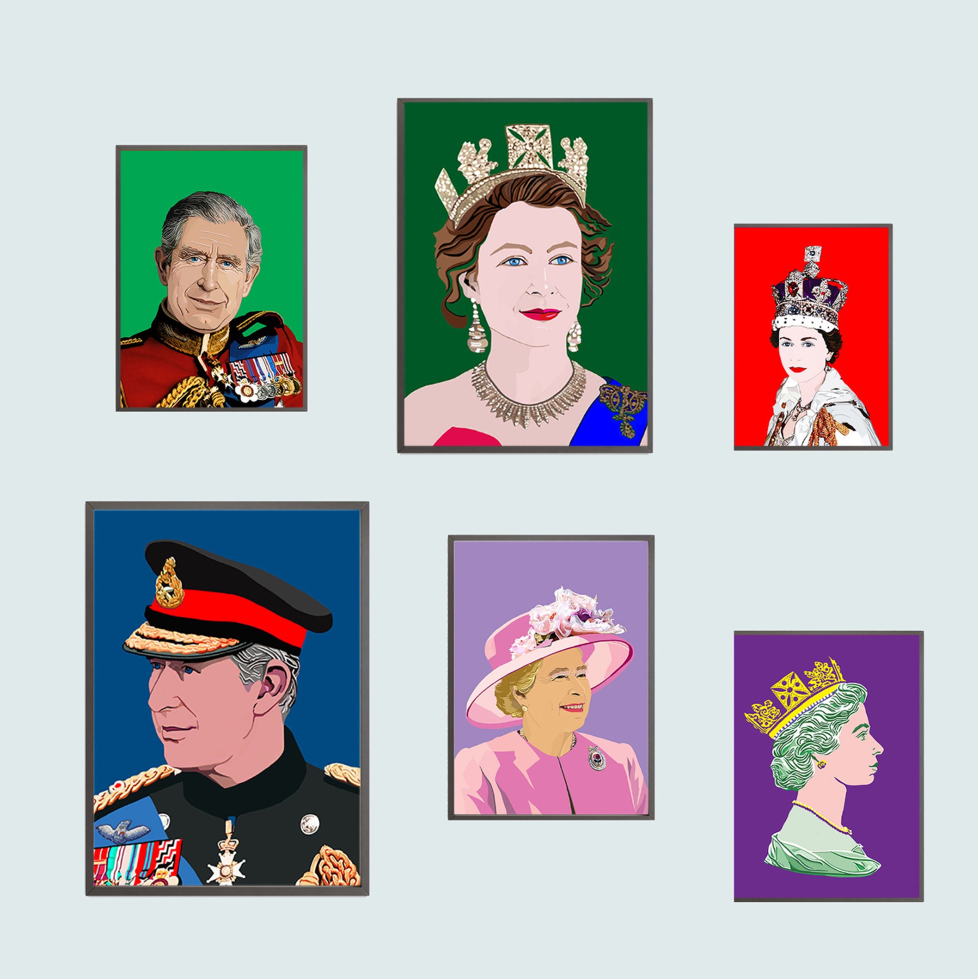 Queen Elizabeth Portrait Print: Royal Family Art - Etsy
