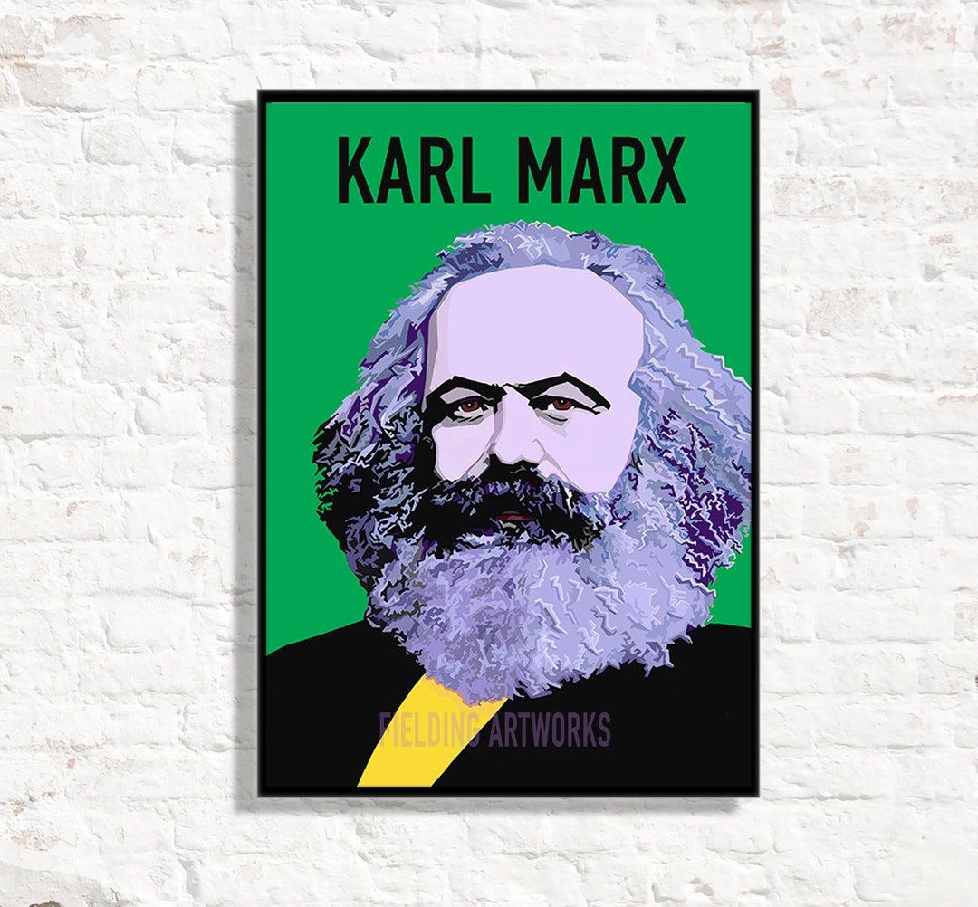 Karl Marx Poster Marx Print Philosophy Artwork, Political Revolutionary ...
