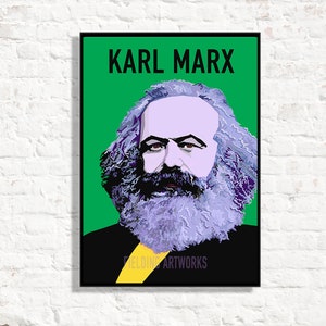 Karl Marx Poster Marx Print Philosophy Artwork, Political Revolutionary ...