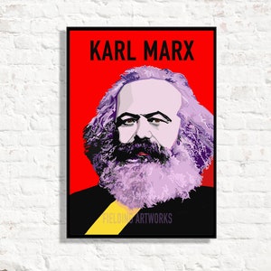 Karl Marx Poster Marx Print Philosophy Artwork, Political Revolutionary ...