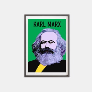 Karl Marx Poster Marx Print Philosophy Artwork, Political Revolutionary ...