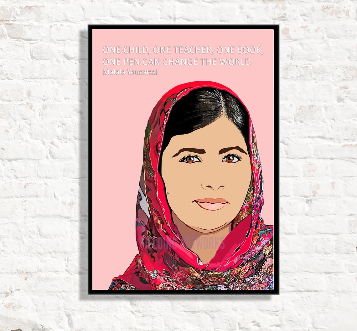 Malala Yousafzai Poster I Am Malala Feminist Artwork Malala - Etsy UK