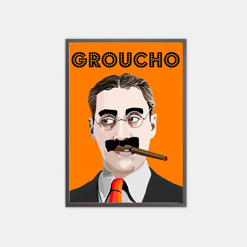 Charlie Chaplin Poster Groucho Marx Print Buster Keaton - Etsy