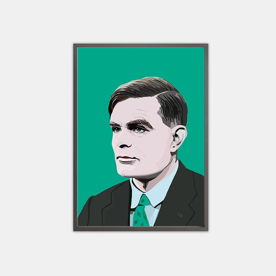 Alan Turing Scientist Print, LBGTQ+ Poster, Turing Minimalist Poster ...