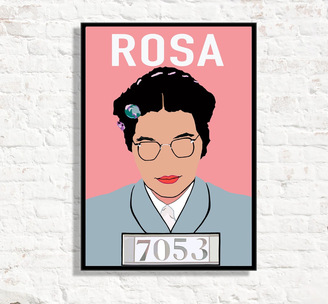Rosa Parks Print, Civil Rights Poster, Black Lives Matter, Pink ...