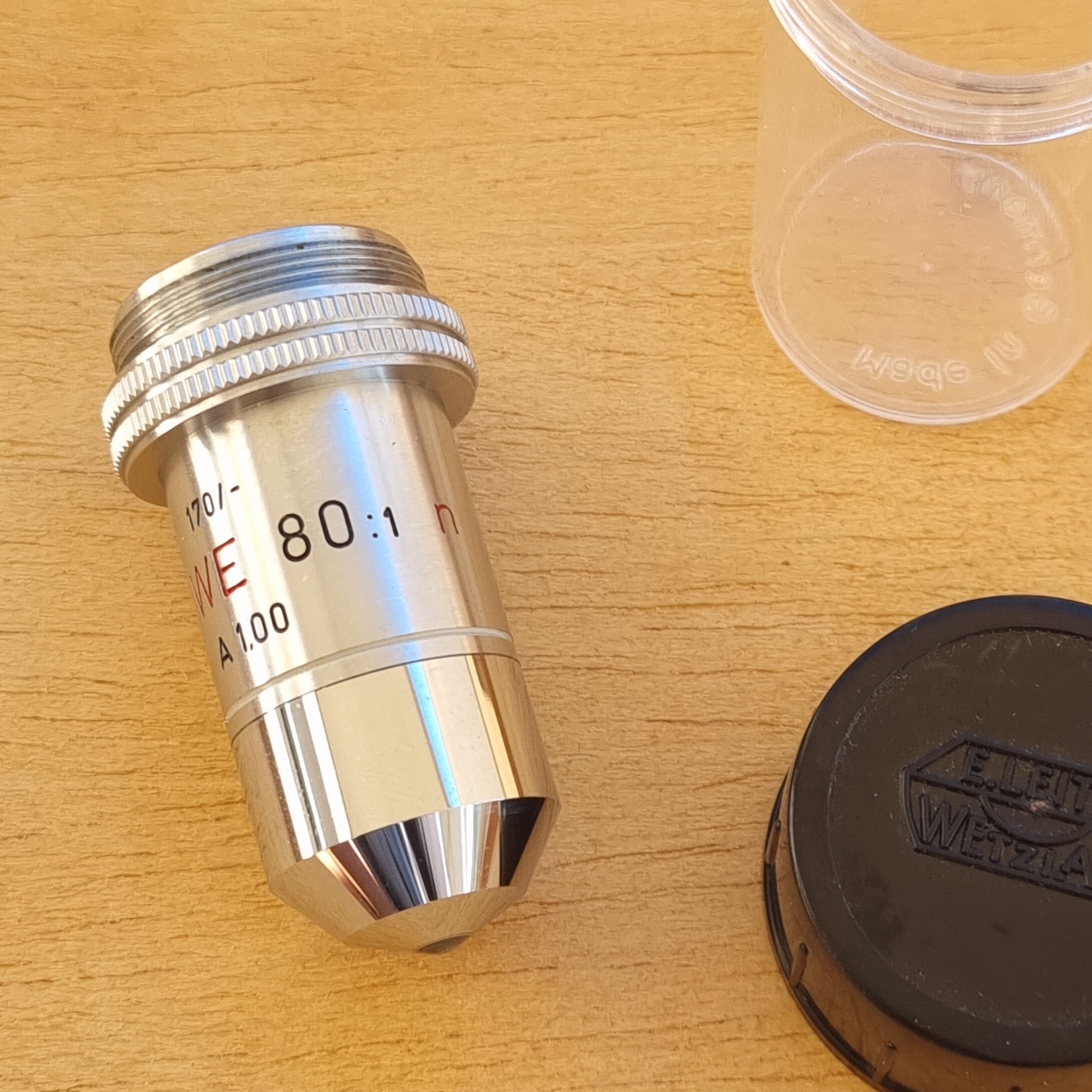 Rare Leitz Wetzlar Microscope Objective Pv WE 80 : 1 N A 1.00 - Etsy