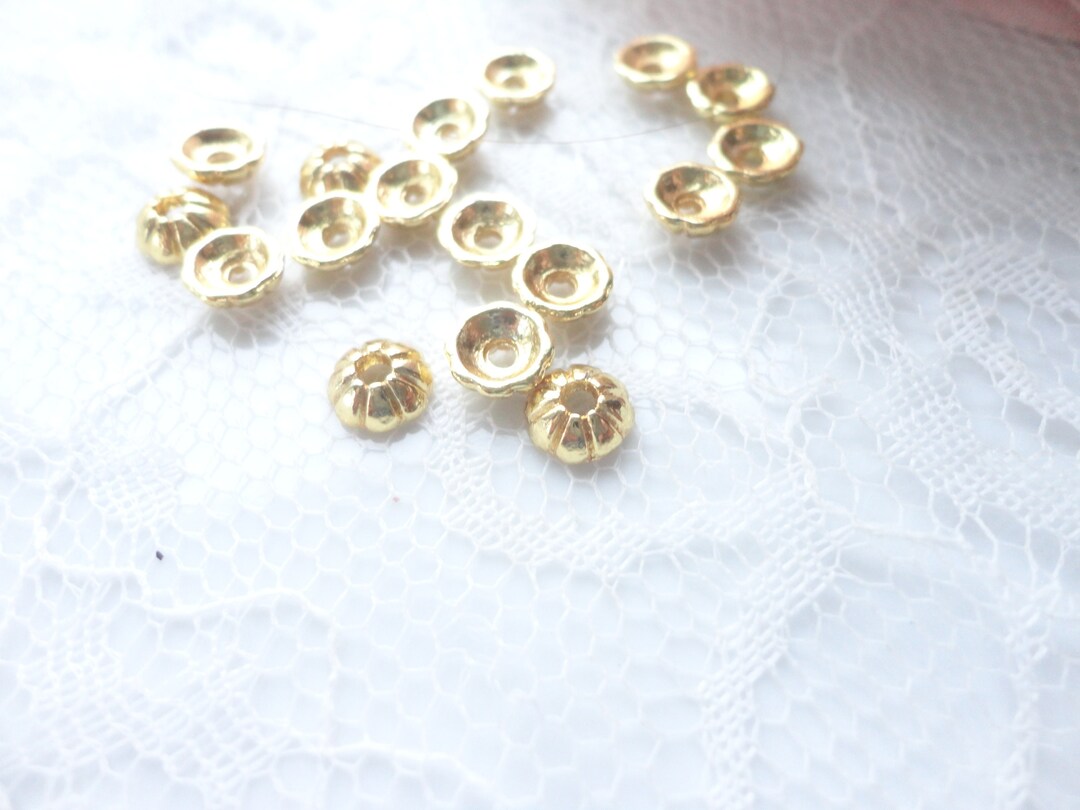 Pearl Cup Gold End Cap Gold Plated Pearl Cap Material - Etsy