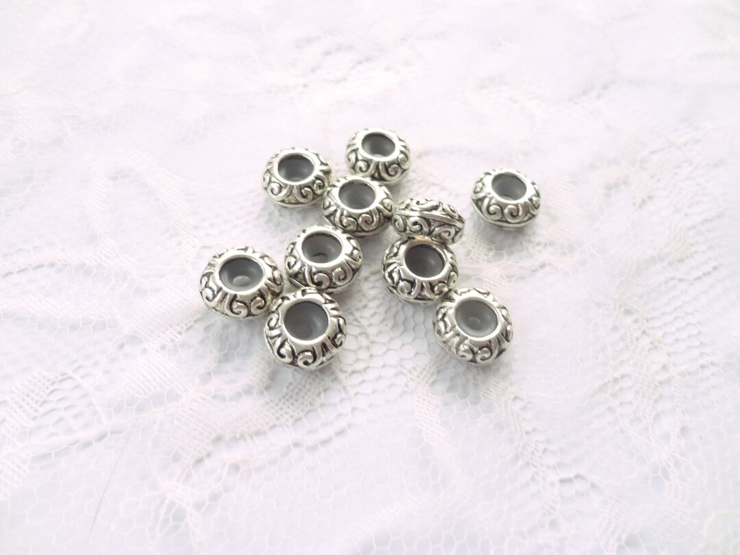 Passing Bead, Large Hole, Leather Cord, Pearl, Rubber, Pandora, Spirit ...