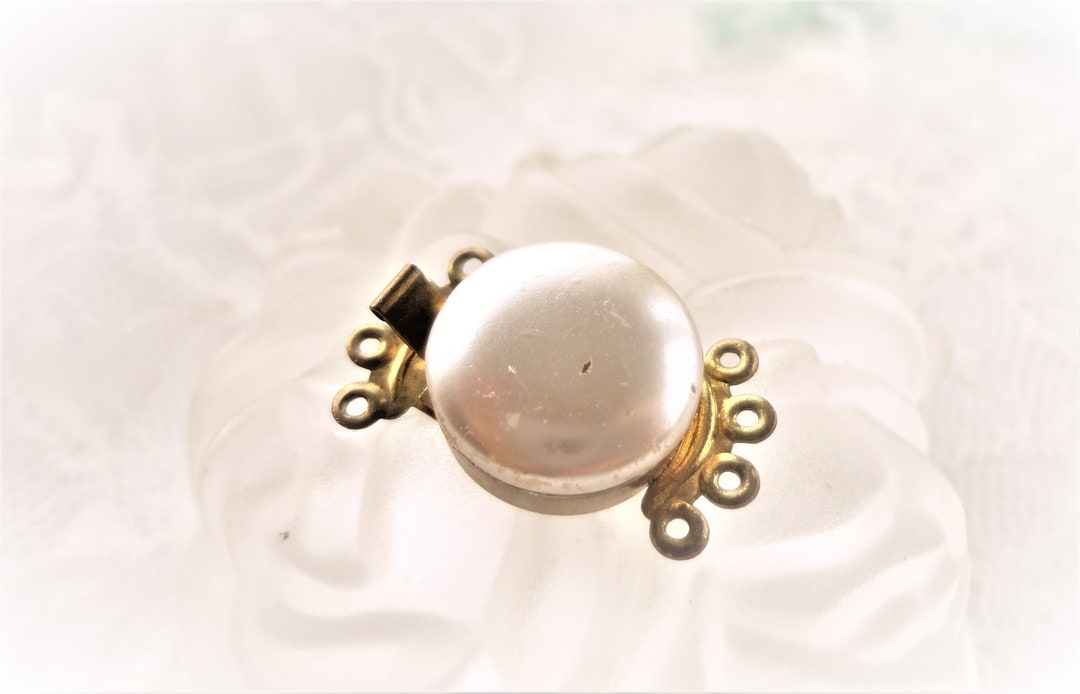 Pearl Pearl Vintage Square Clasp, Multi Row Clasp, Antique Clasp ...