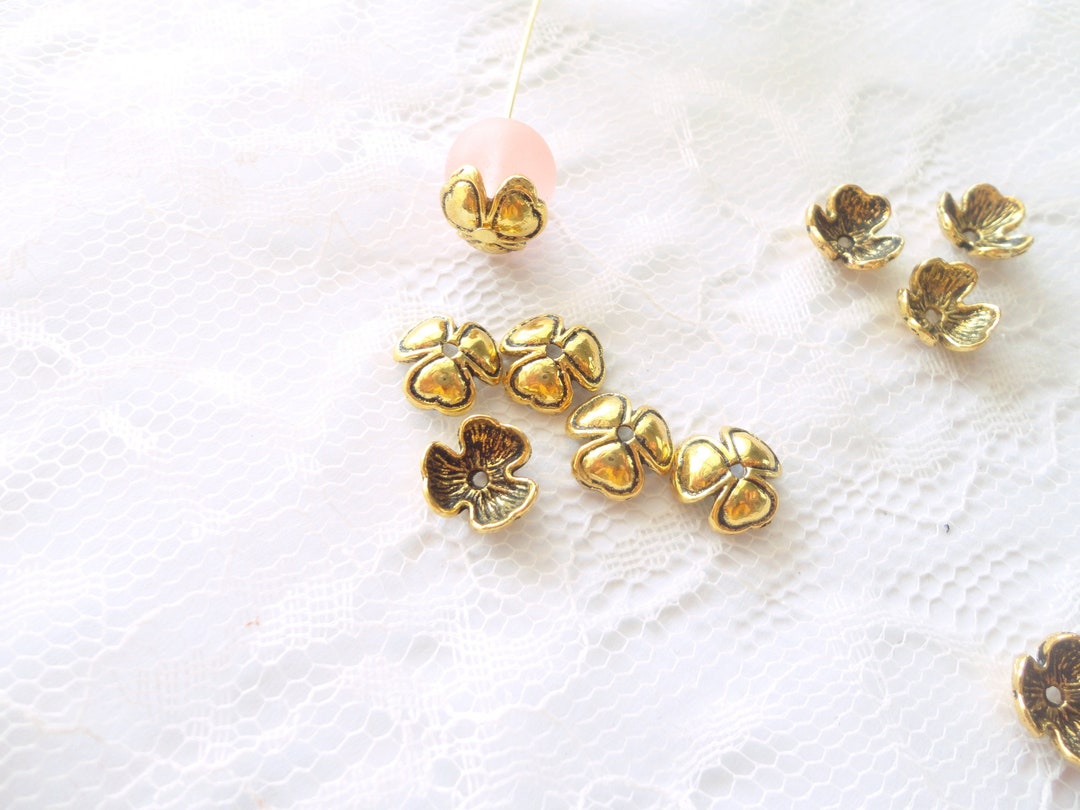 Flower Jewelry Cup, Petal Cup, Skullcap Beads, Finish, Pearls, Findings ...