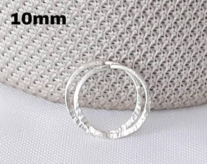 Tiny Huggie Seamless Sleeper Hoops, Silver Filled Hoop Earrings ...