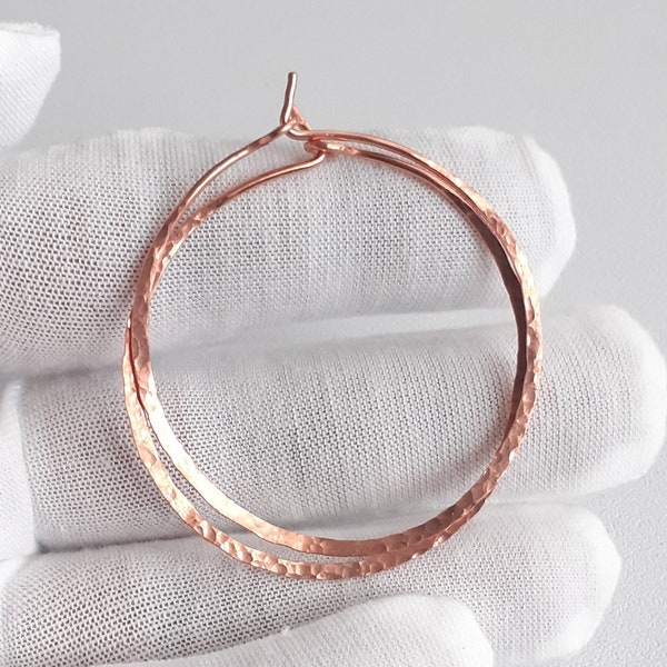 Copper Hoop Earrings - Etsy