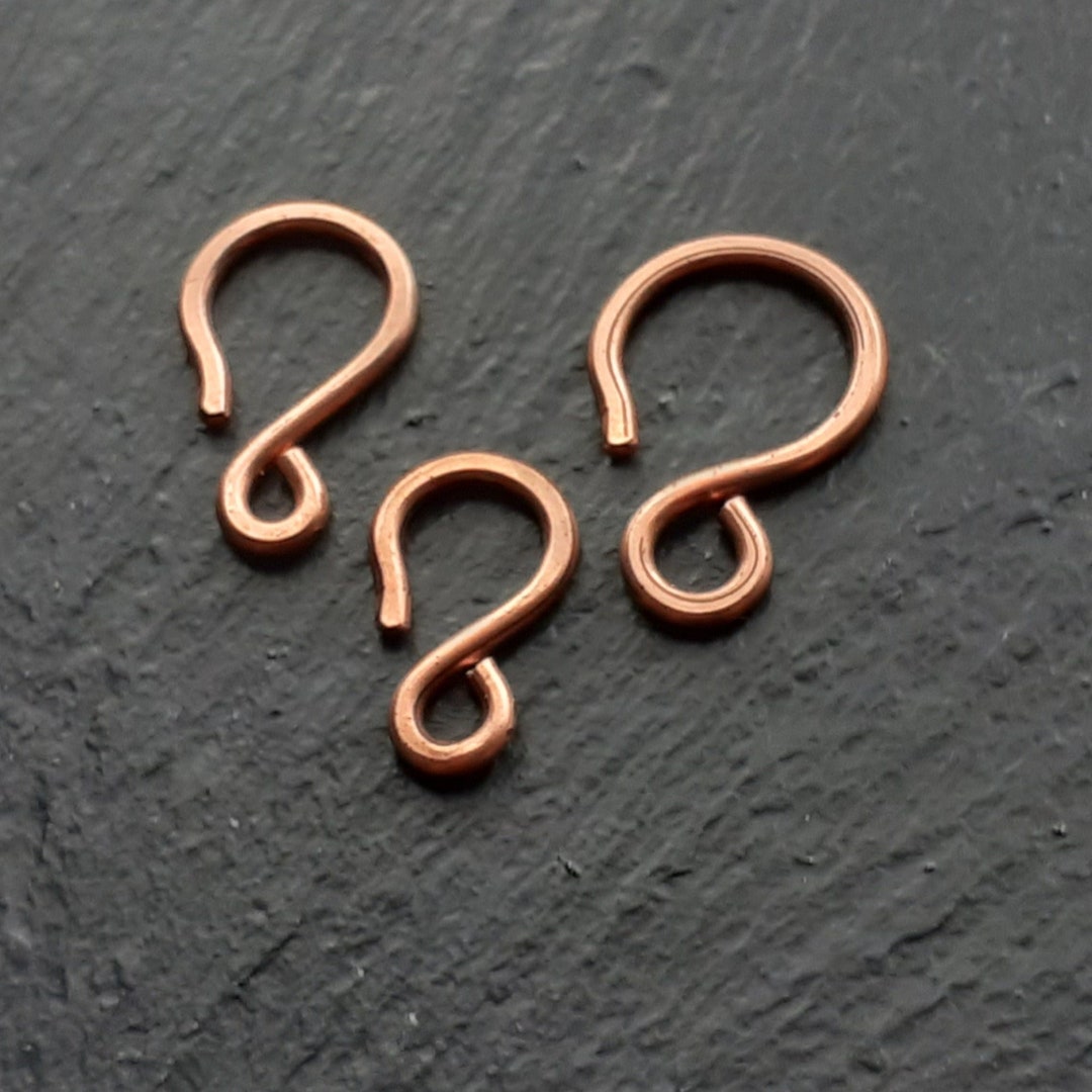 Handmade Raw Copper Wire Hook Clasp - Jewelry Findings - Etsy