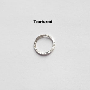 925 Sterling Silver Textured, Hammered, Round Huggie Hoops | Tiny Continuous Hoop | Sleeper Hoop ...