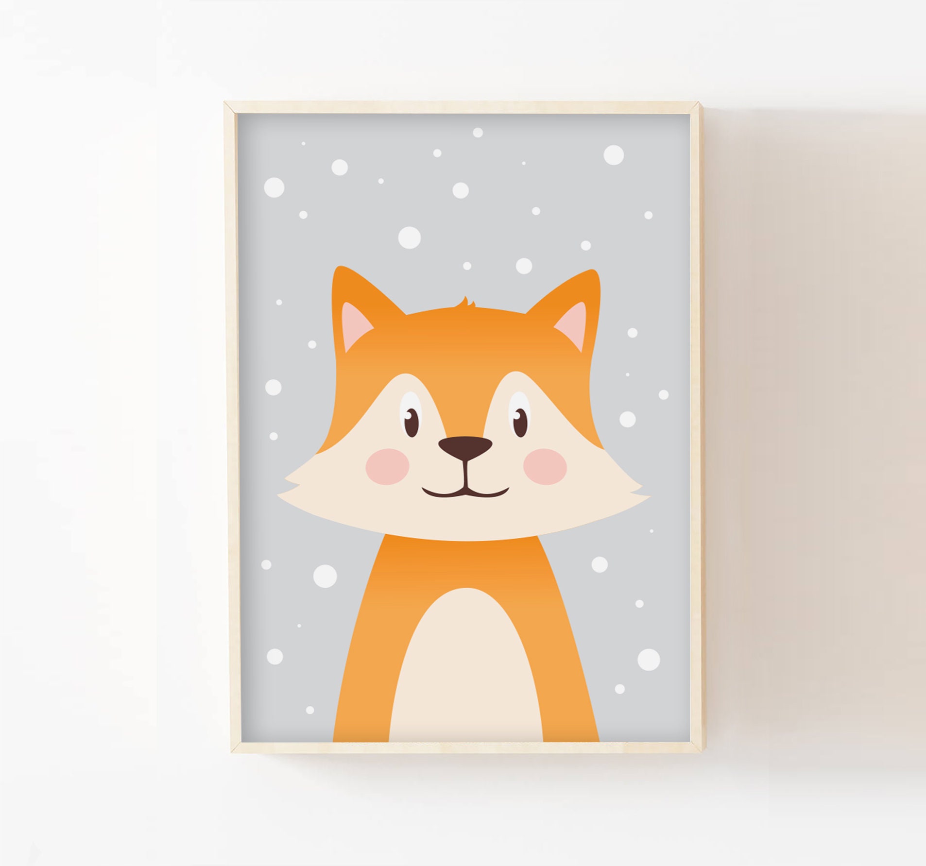 Affiche enfant renard A4/13x18cm cadeau naissance chambre | Etsy